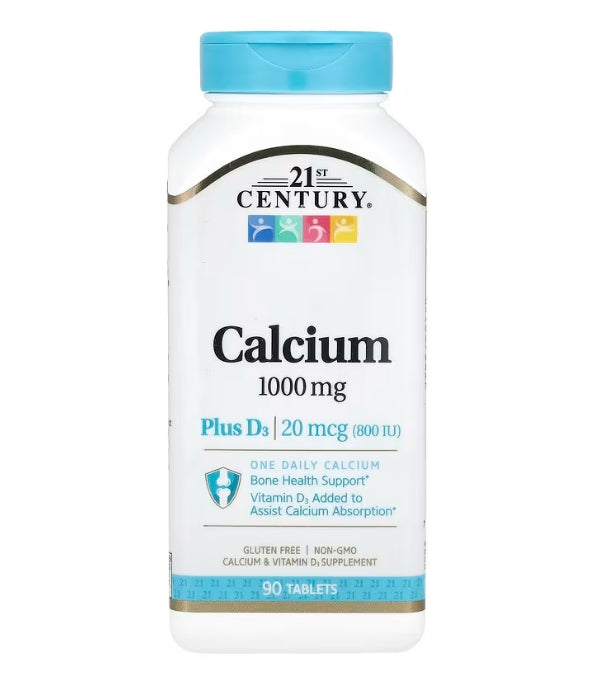 21st Century, Calcium Plus D3, 90 Tablets - FCbanana.com