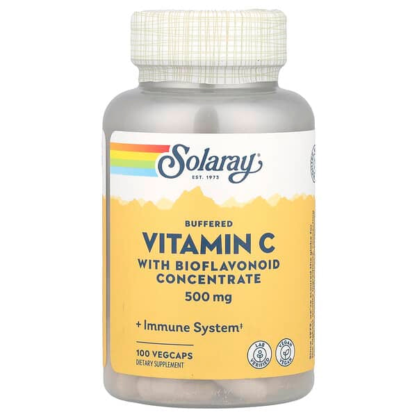 Solaray, Buffered Vitamin C with Bioflavonoid Concentrate, 500 mg, 100