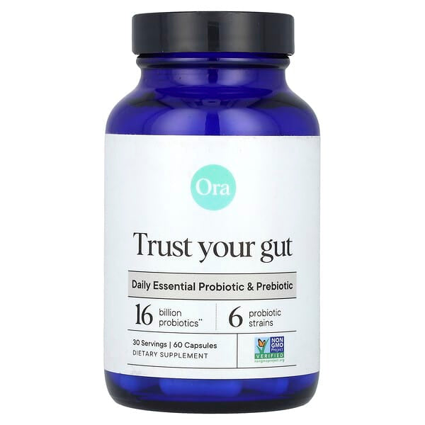 FREE Ora, Trust Your Gut, Daily Essential Probiotic & Prebiotic, 16 Bi